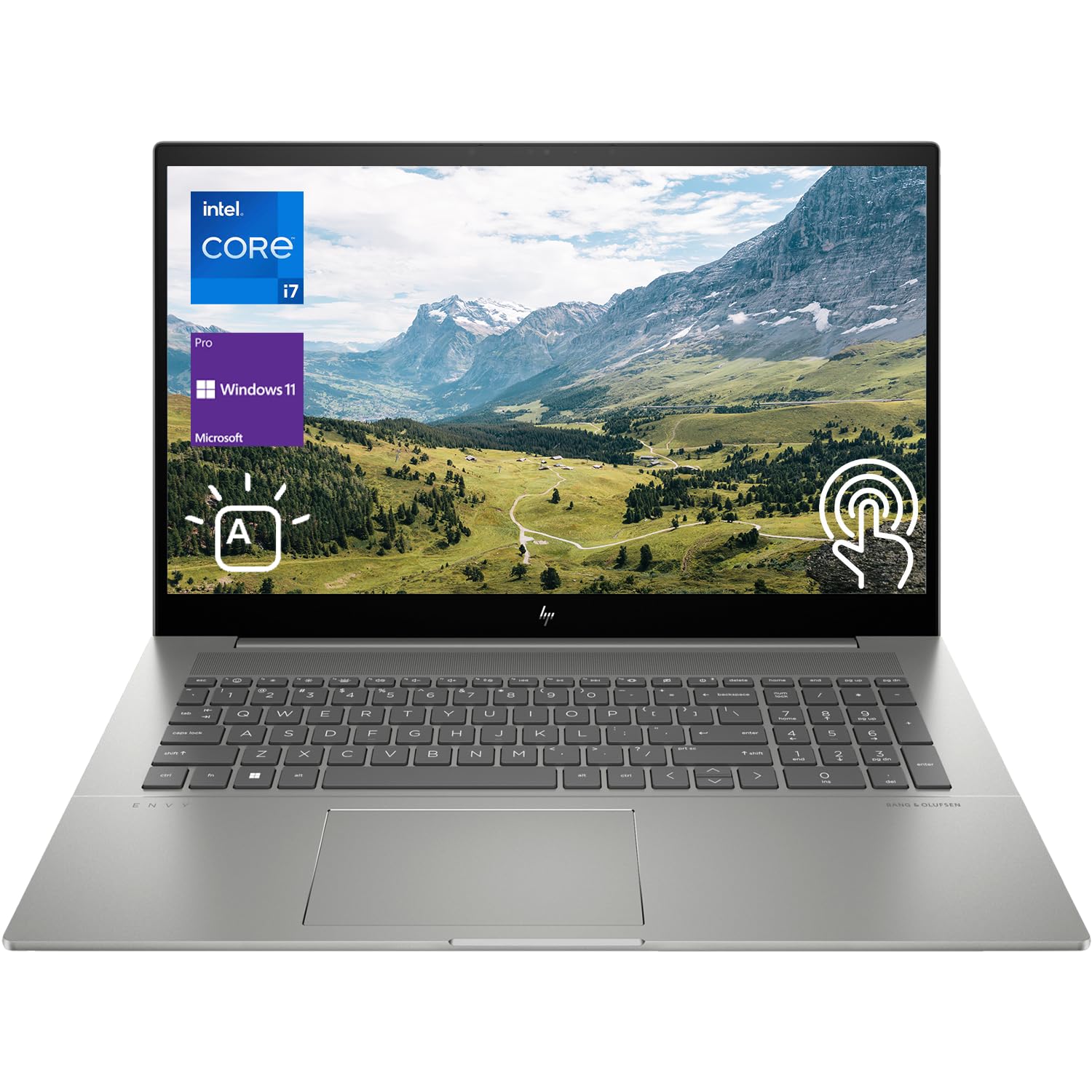 HP 2023 Envy Laptop, 17.3" FHD Touchscreen, 13th Gen Intel Core i7-13700H Processor, 32GB RAM, 2TB PCIe SSD, Webcam, HDMI, Backlit KB, SD Card Reader, Wi-Fi 6, Windows 11 Pro, Grey