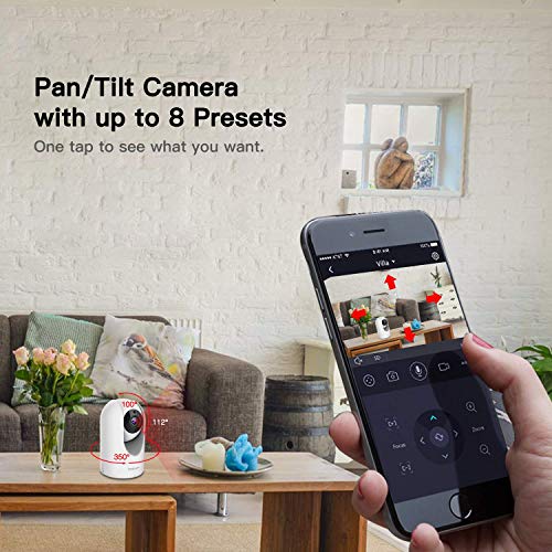 FOSCAM Home Security Camera R4S 4MP(2K) WiFi Camera, 2.4/5GHz Wireless IP Indoor Camera with AI Human Detection & Sound Detection, 33ft Night Vision, 2-Way Audio,Compatible with Alexa, White