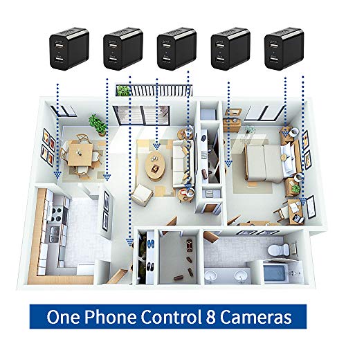 LUOHE Spy Camera Hidden Camera, 1080P Wireless Hidden WiFi Camera with Remote View, USB Charger Camera, Hidden Spy Camera with Motion Detection Nanny Cam for Home Office Hotel, Easy to Use