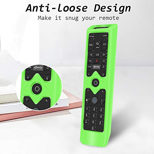 Remote Case Covers Holder for Xfinity Remote Control,Silicone Protective Case Skin for XFinity Comcast XR15 Voice Control Remote,[Thicken Layer] Shock-Absorption Bumper Remote Back Covers-Glowgreen