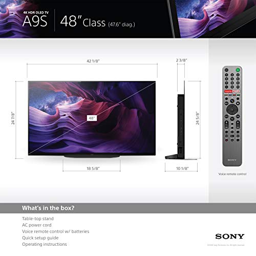 Sony XBR-48A9S 48-inch MASTER Series BRAVIA OLED 4K Smart HDR TV - 2020 Model