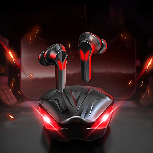 Digital Display Touch-Control Wireless Bluetooth Earbuds - Black Noise Reduction Headset Bluetooth 5.2 Stereo Earphones with Charging Case for Running Outdoor Office Driving Sports