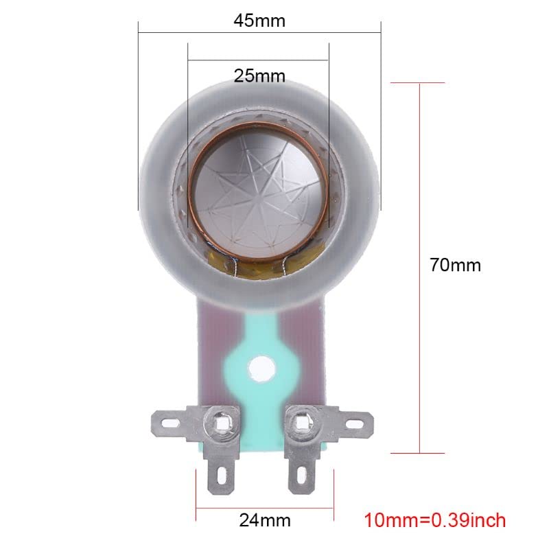 CCeCCe 2 Pack 25.4MM Diaphragm Replacement Tweeter Voice Coil Speaker Horn DIY Repair Component Parts for Mackie SRM450 V3 Yamaha JAY68625 PRV Audio RPDT175PH Foster Fostex N30 Etc.