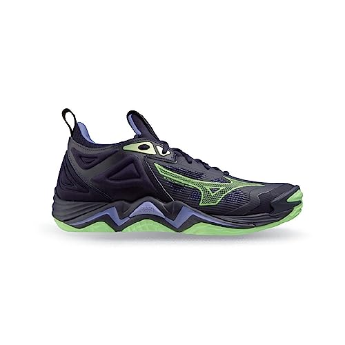 Mizuno Momentum 3 Man Volleyball Shoes Blue Blue, Evening Blue Techno Green Iolite, 8