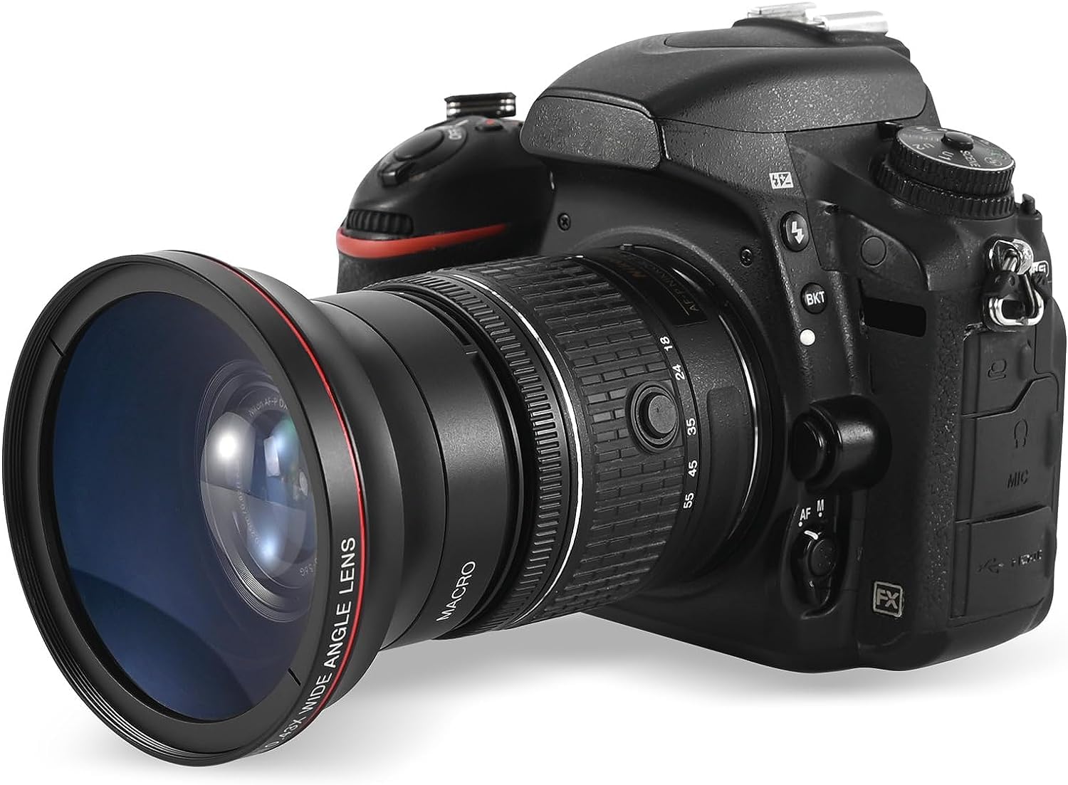 0.43x Optura HD Professional HD Wide Angle Lens with Macro Portion, Size (58mm),for Canon EOS 70D 77D 80D 90D Rebel T8i T7 T7i T6i T6s T6 SL2 SL3 DSLR Cameras