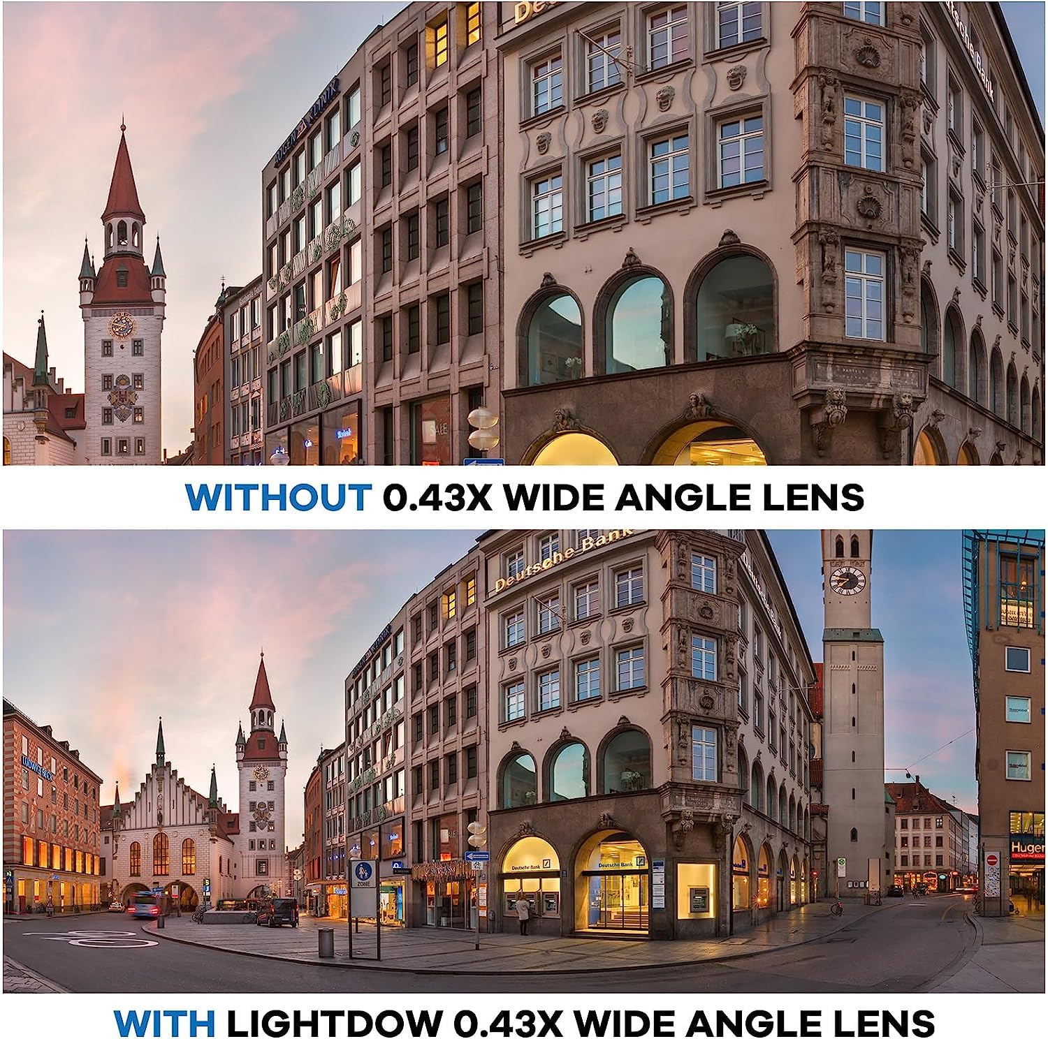 0.43x Optura HD Professional HD Wide Angle Lens with Macro Portion, Size (58mm),for Canon EOS 70D 77D 80D 90D Rebel T8i T7 T7i T6i T6s T6 SL2 SL3 DSLR Cameras