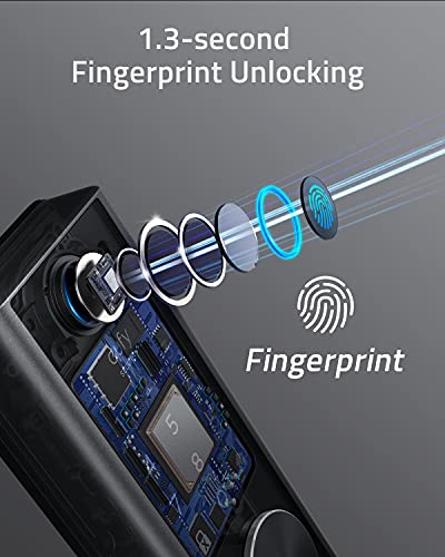 eufy Security Smart Lock Touch, Remotely Control with Wi-Fi Bridge, Fingerprint Keyless Entry Door Lock, Bluetooth Electronic Deadbolt, Touchscreen Keypad, BHMA Certified, IP65 Weatherproof