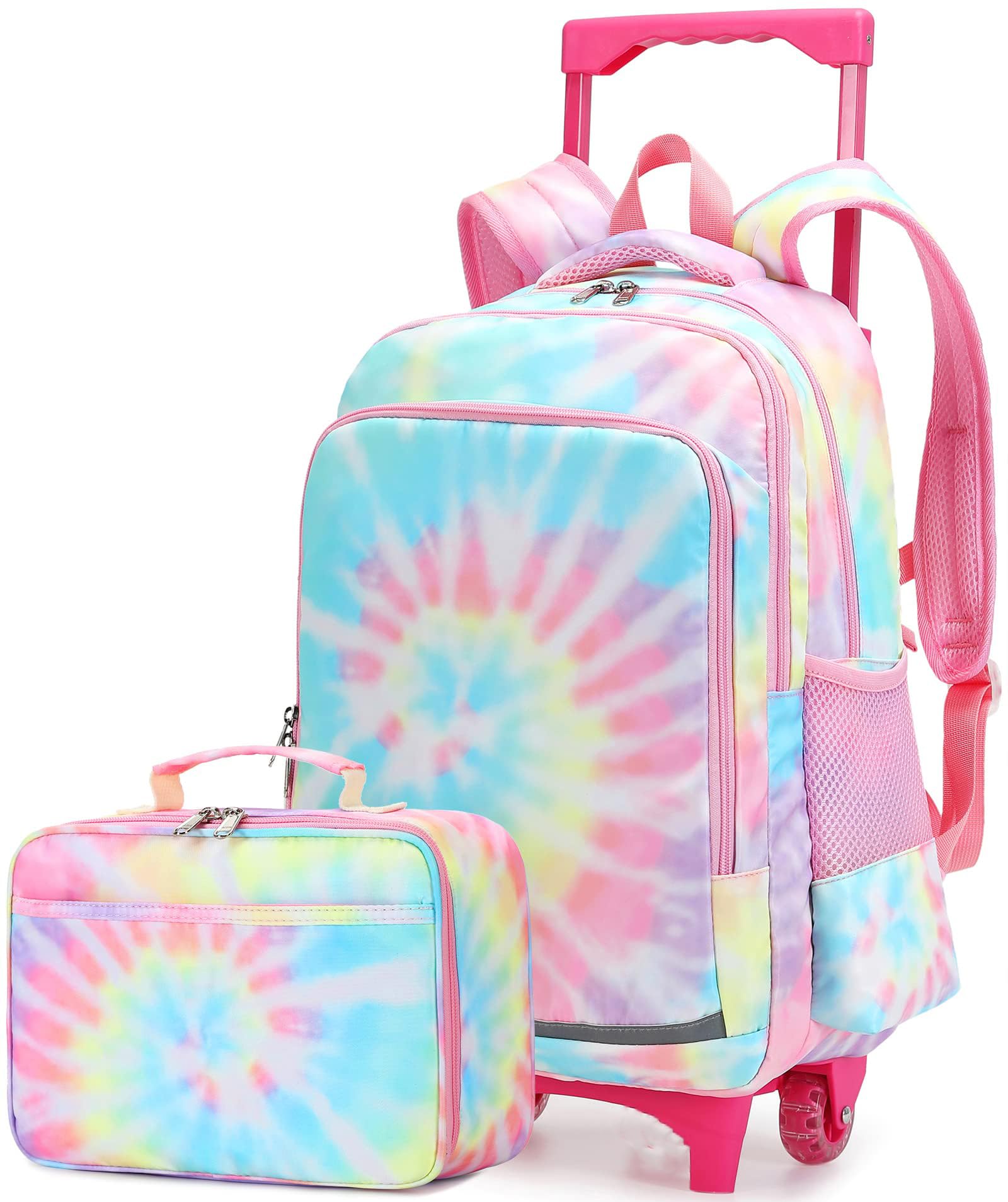 CAMTOP Rolling Backpack With Matching Lunch Bag Kids Luggage Carry On Girls Boys School Bookbags Wheeled Backpack Set