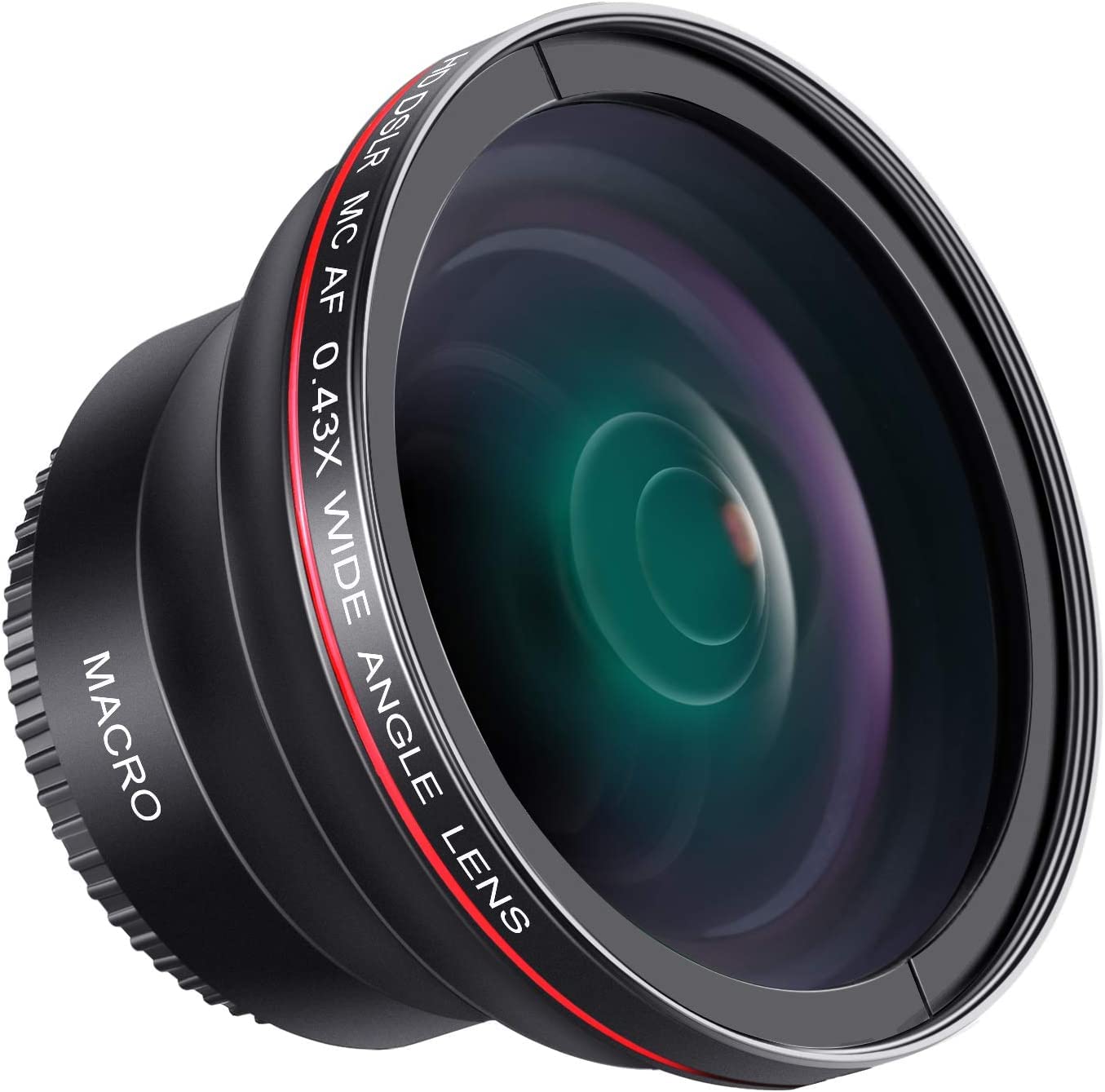 0.43x Optura HD Professional HD Wide Angle Lens with Macro Portion, Size (58mm),for Canon EOS 70D 77D 80D 90D Rebel T8i T7 T7i T6i T6s T6 SL2 SL3 DSLR Cameras