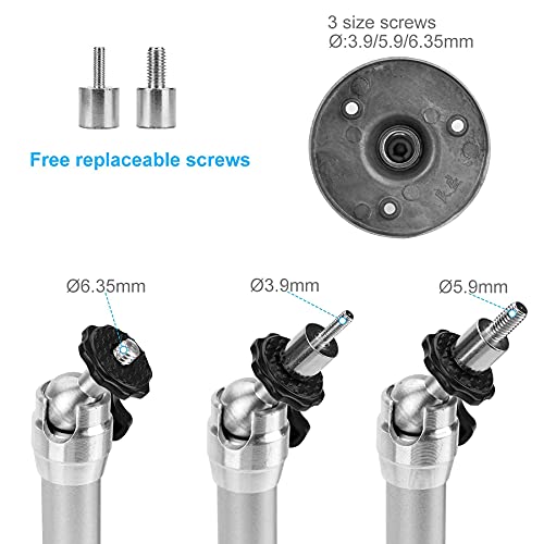 YiePhiot Mini Ceiling Wall Projector Mount Stand Compatible with QKK, DR.J, DBPOWER, Anker, VANKYO, AAXA, Jinhoo, PVO, TMY, AuKing and Most Other Mini Projector (175mm, Silver)