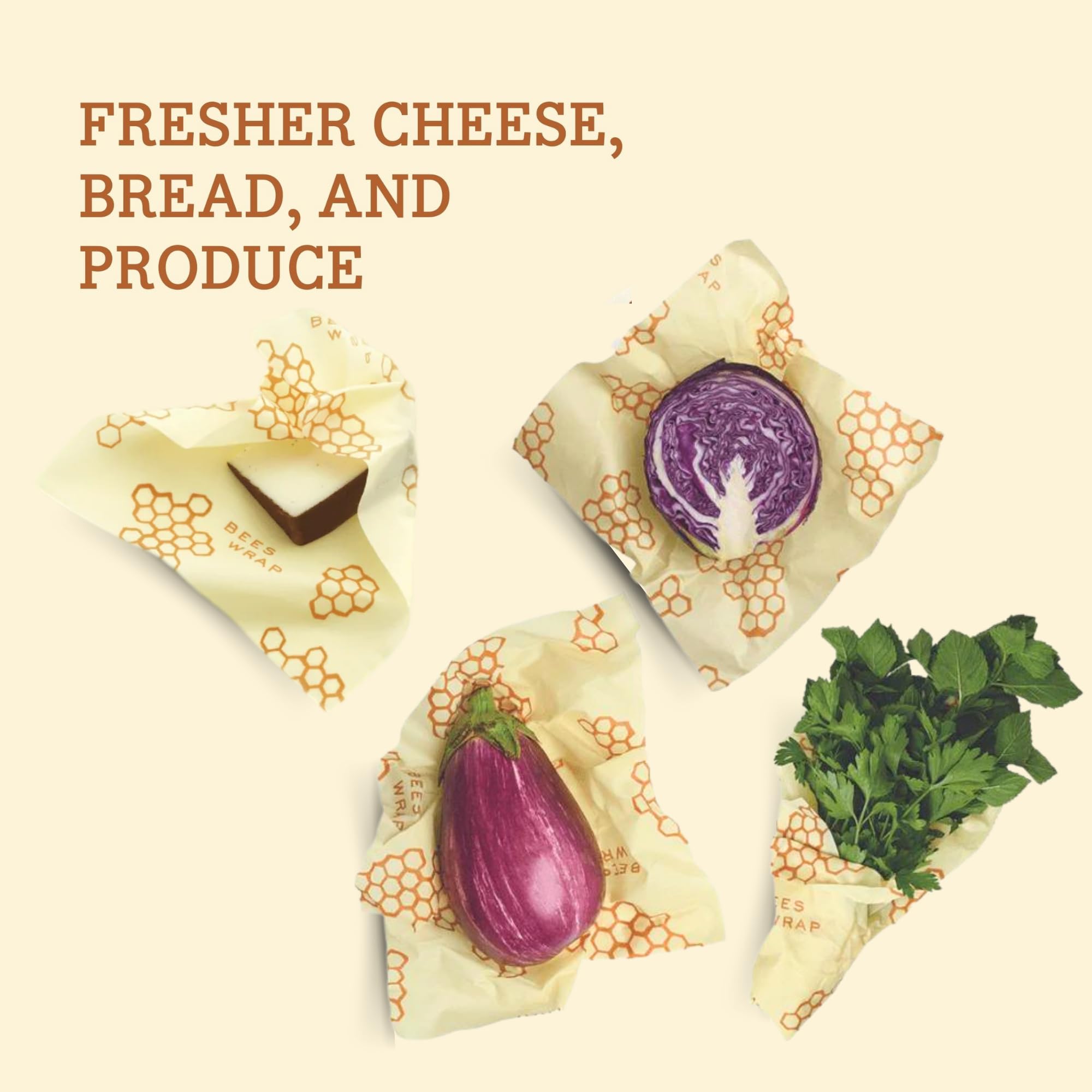 Bee's Wrap - Large Bread Wrap - Made in the USA with Certified Organic Cotton - Plastic and Silicone Free - Reusable Eco Friendly Beeswax Food Wraps