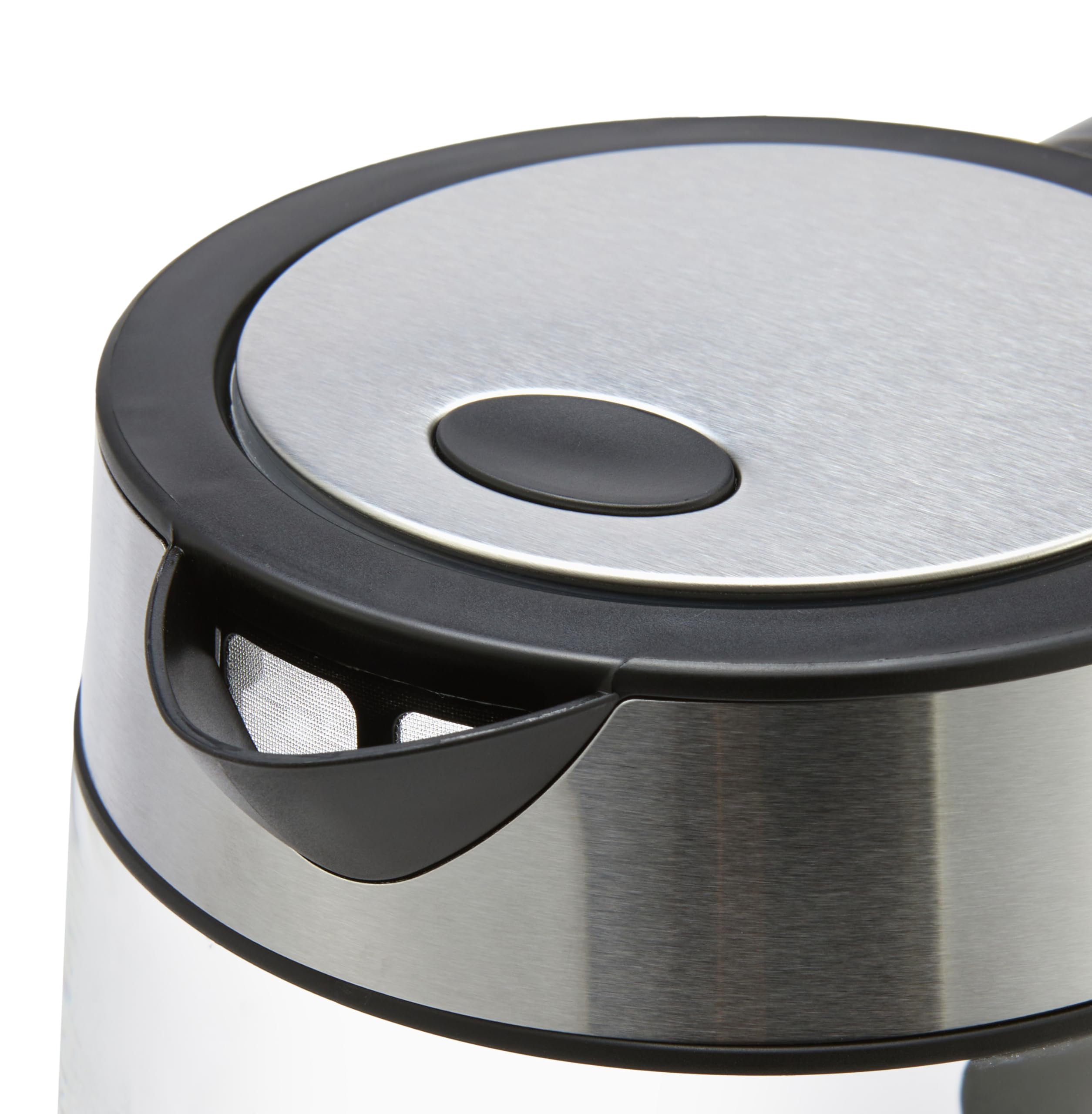 Amazon Basics Electric Glass and Steel Hot Tea Water Kettle, 1.7-Liter