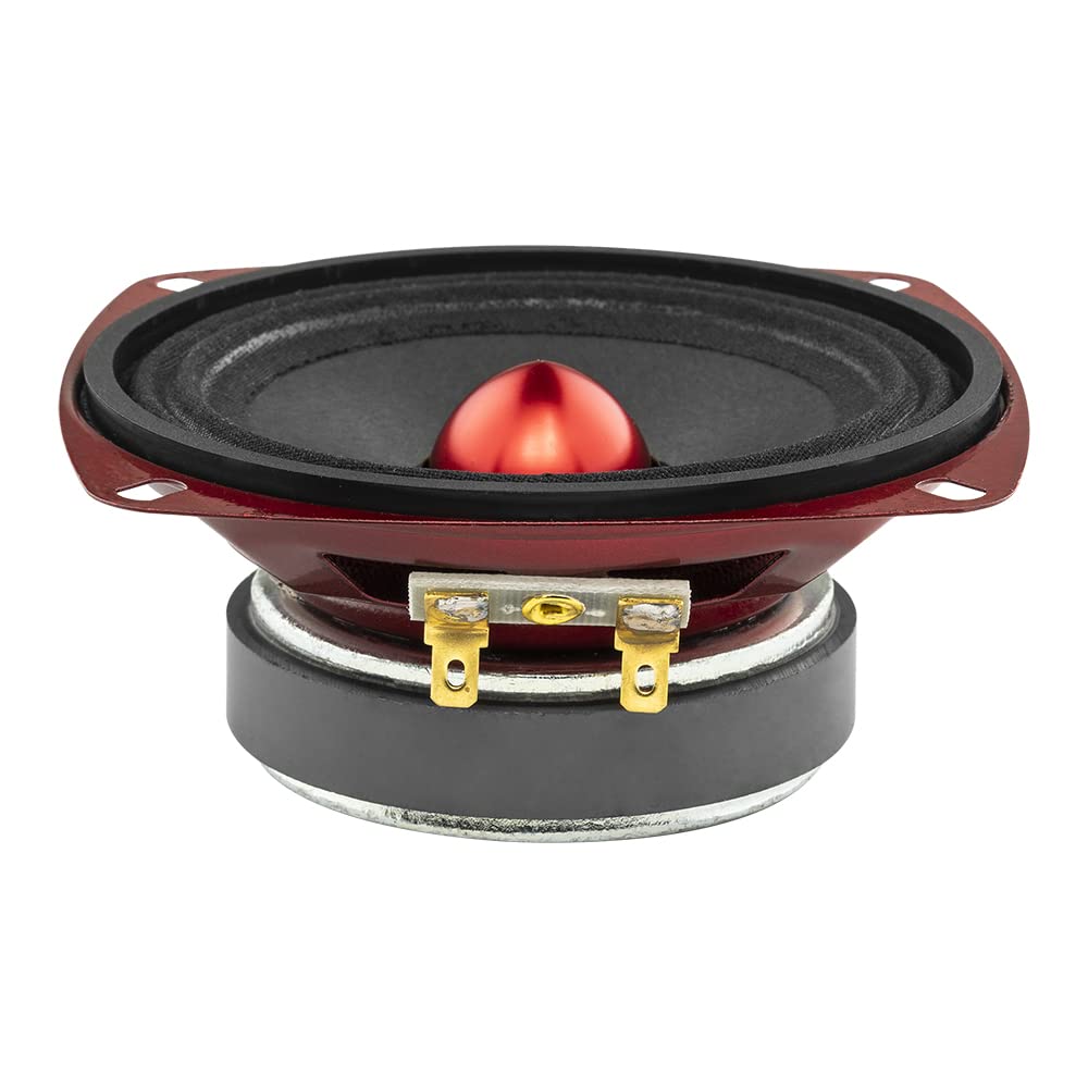 DS18 PRO-X4.4BMSL Car Speaker 4" Shallow Mid-Range Loudspeaker with Bullet 200 Watts Max Power 100 Watts RMS 4-Ohm - Boost Your Sound System’s Volume - 1 Speaker