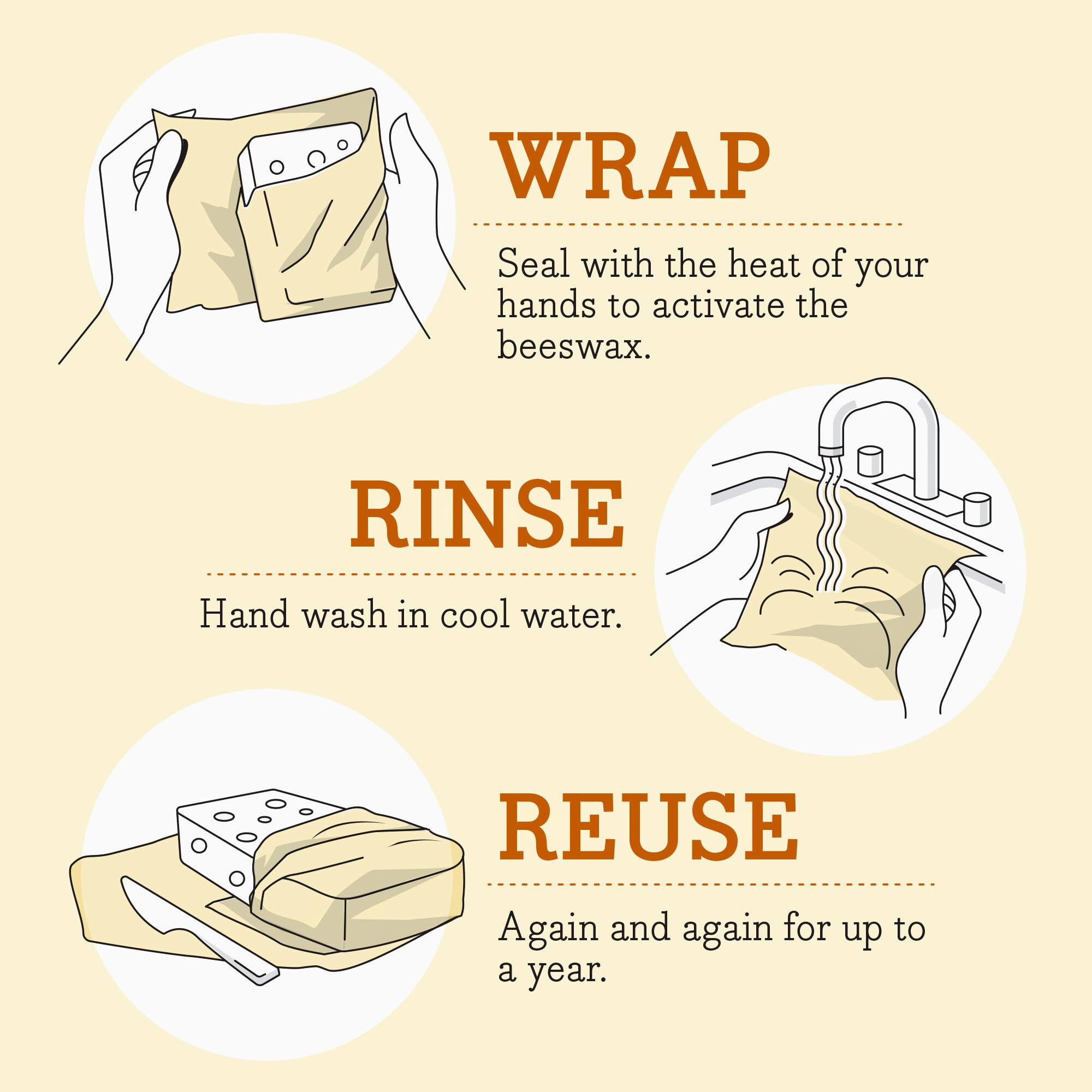 Bee's Wrap - Large Bread Wrap - Made in the USA with Certified Organic Cotton - Plastic and Silicone Free - Reusable Eco Friendly Beeswax Food Wraps