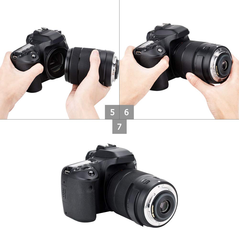 58mm Macro Lens Reverse Ring Adapter for Canon EOS Rebel T6 T7 T5 SL3 SL2 T8i T7i T6i T6s T5i 2000D 4000D 90D 80D 70D with EF-S 18-55mm Kit Lens & More Canon DSLR Cameras with 58mm Filter Thread Lens