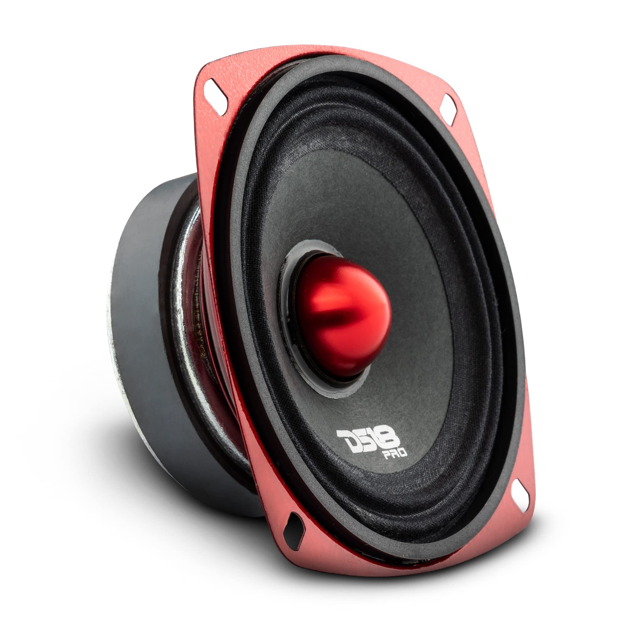 DS18 PRO-X4.4BMSL Car Speaker 4" Shallow Mid-Range Loudspeaker with Bullet 200 Watts Max Power 100 Watts RMS 4-Ohm - Boost Your Sound System’s Volume - 1 Speaker