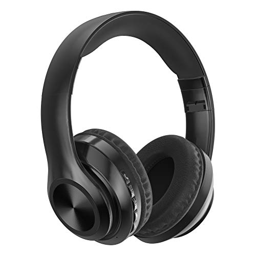 MOHALIKO Wireless Headphones, P68 Bluetooth 5.0 Foldable Rechargeable Wireless Headset HiFi Sound Headphones for School Home or Travel Black