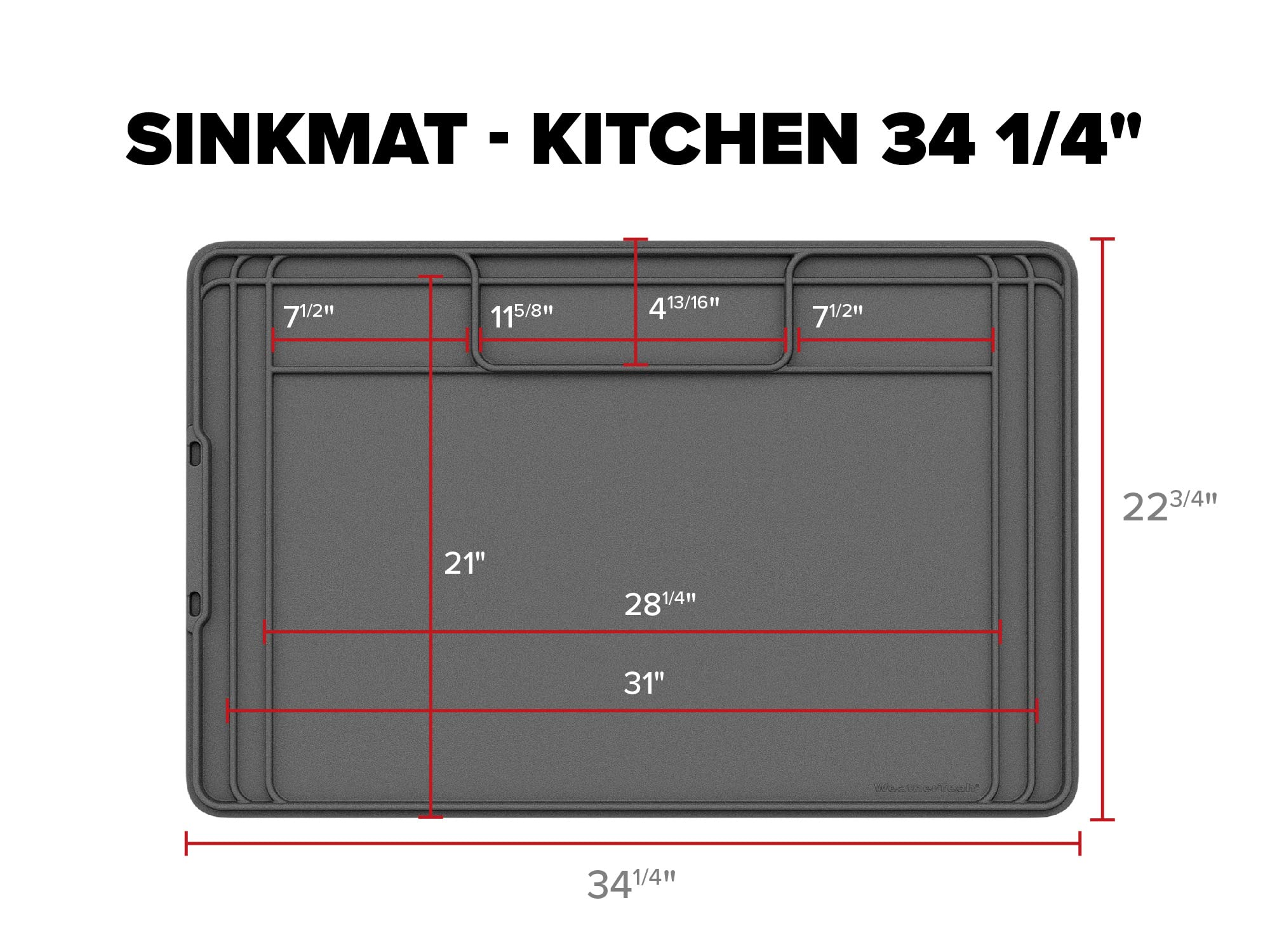 Weathertech SinkMat Waterproof Under The Sink Cabinet Protection Mat, 34 1/4 by 22 3/4 Inches, Tan