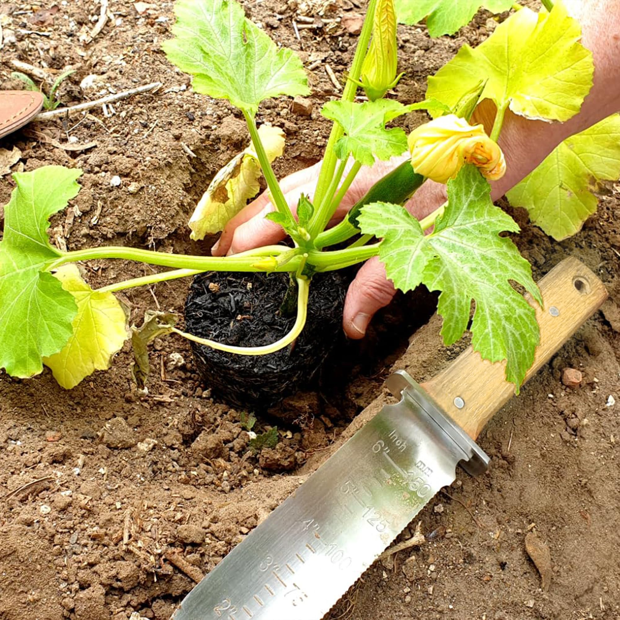 GARTOL Hori Hori Garden Knife, Garden Tools with Sheath for Weeding, Digging, Cutting and Planting, with 7" Stainless Steel Blade, Full-Tang Wood Handle with Hanging Hole and Sharpening Stone