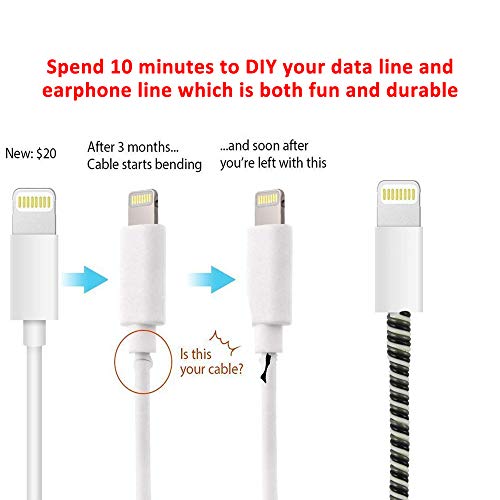 ZOEAST(TM) DIY Animal Cartoon Cable Protector ET 5W/18W/20W USB Charger Saver Charging Data Earphone Line Bite Organizor Compatible with All iPhone 7 8 X 11 12 13 14 Pro Max USB Wire (Stitch Upgrade)