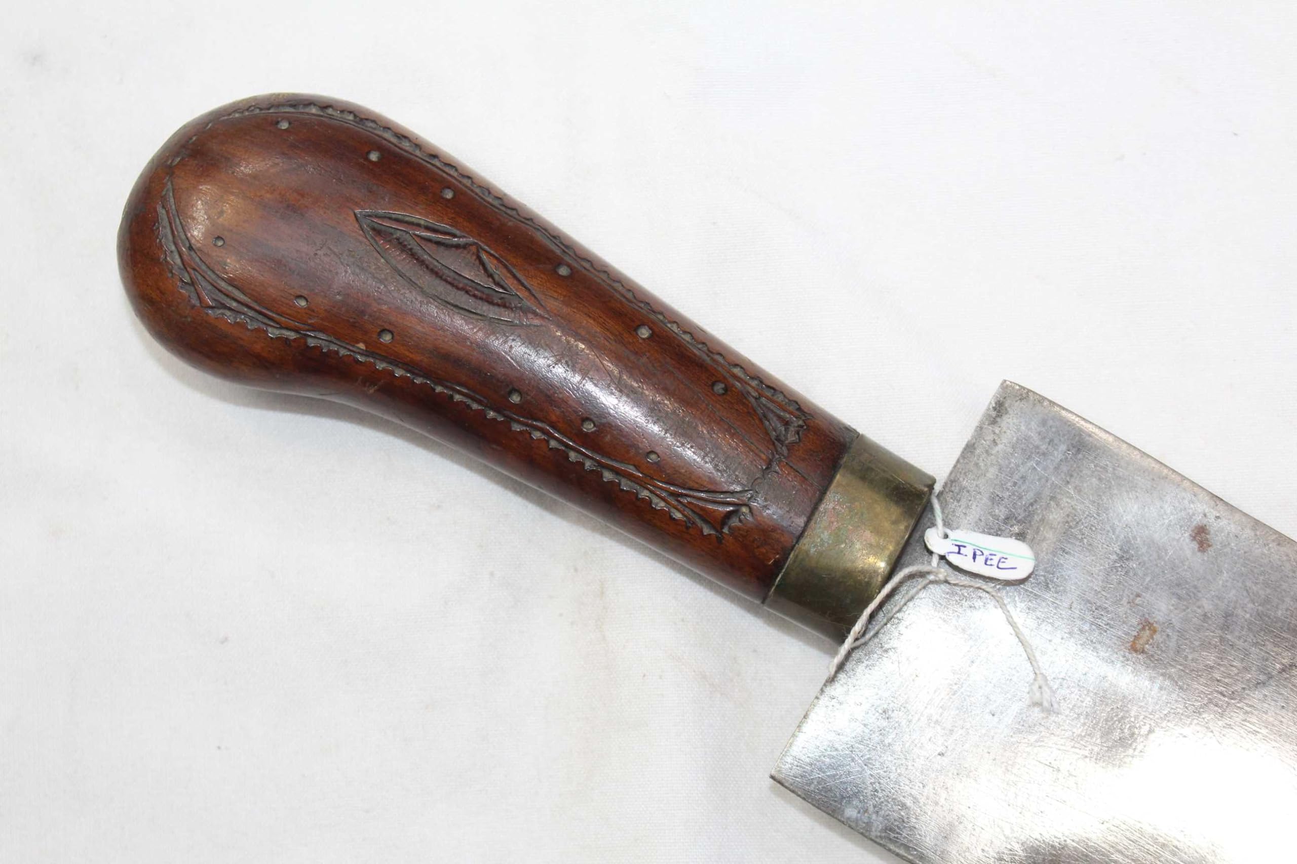Rajasthan Gems Dagger Knife Kukri Khukuri Old Handmade Steel Blade Engraved Wood Handle D835