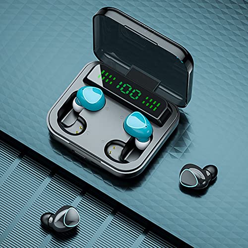 OCUhome True Wireless Earbuds, Bluetooth Headphones, 4Pcs M22 Earphone Bluetooth 5.1 Noise Reduction Mini Wireless Earpieces for Phone Black