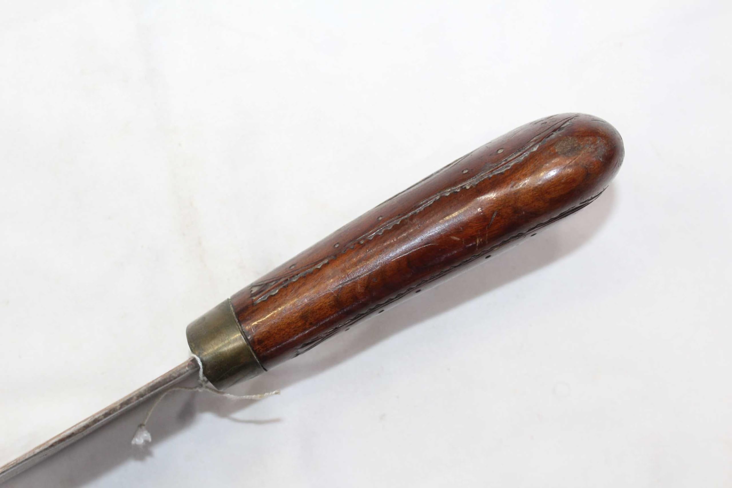 Rajasthan Gems Dagger Knife Kukri Khukuri Old Handmade Steel Blade Engraved Wood Handle D835