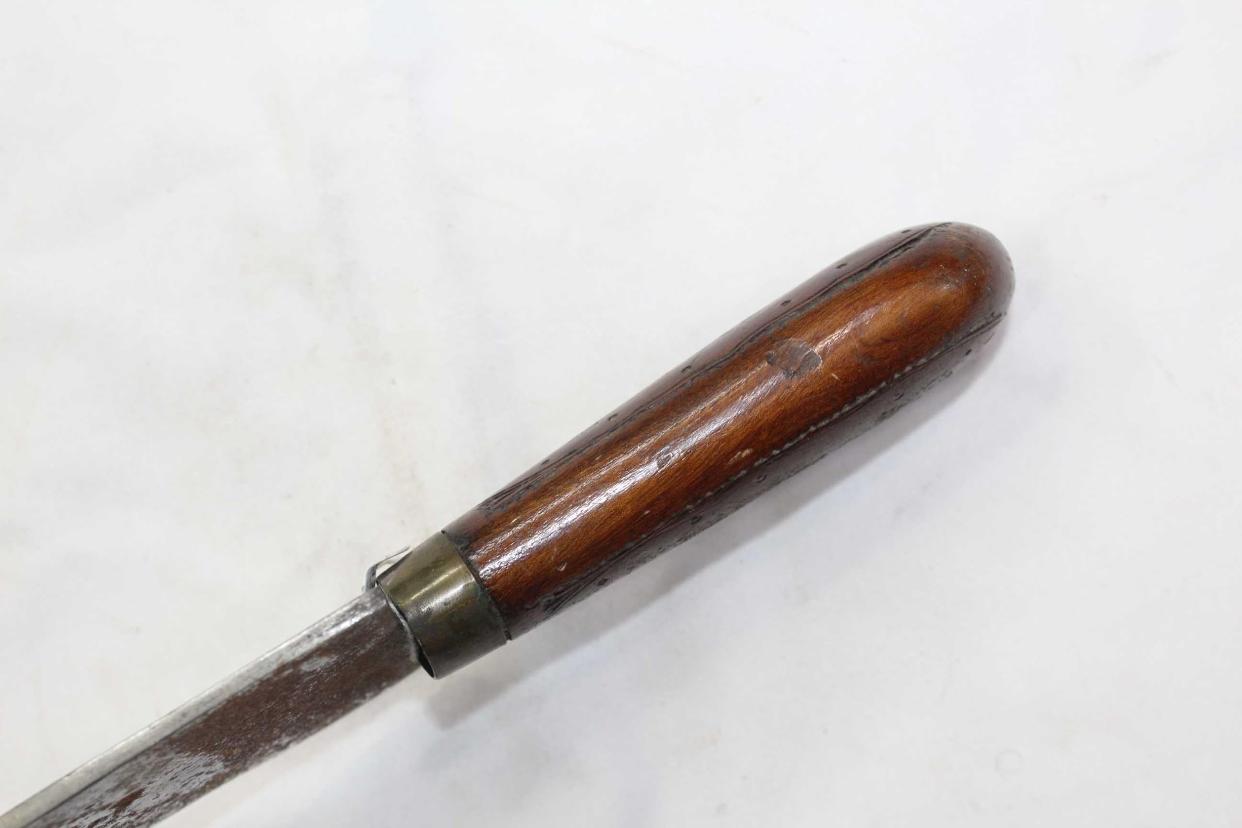 Rajasthan Gems Dagger Knife Kukri Khukuri Old Handmade Steel Blade Engraved Wood Handle D835