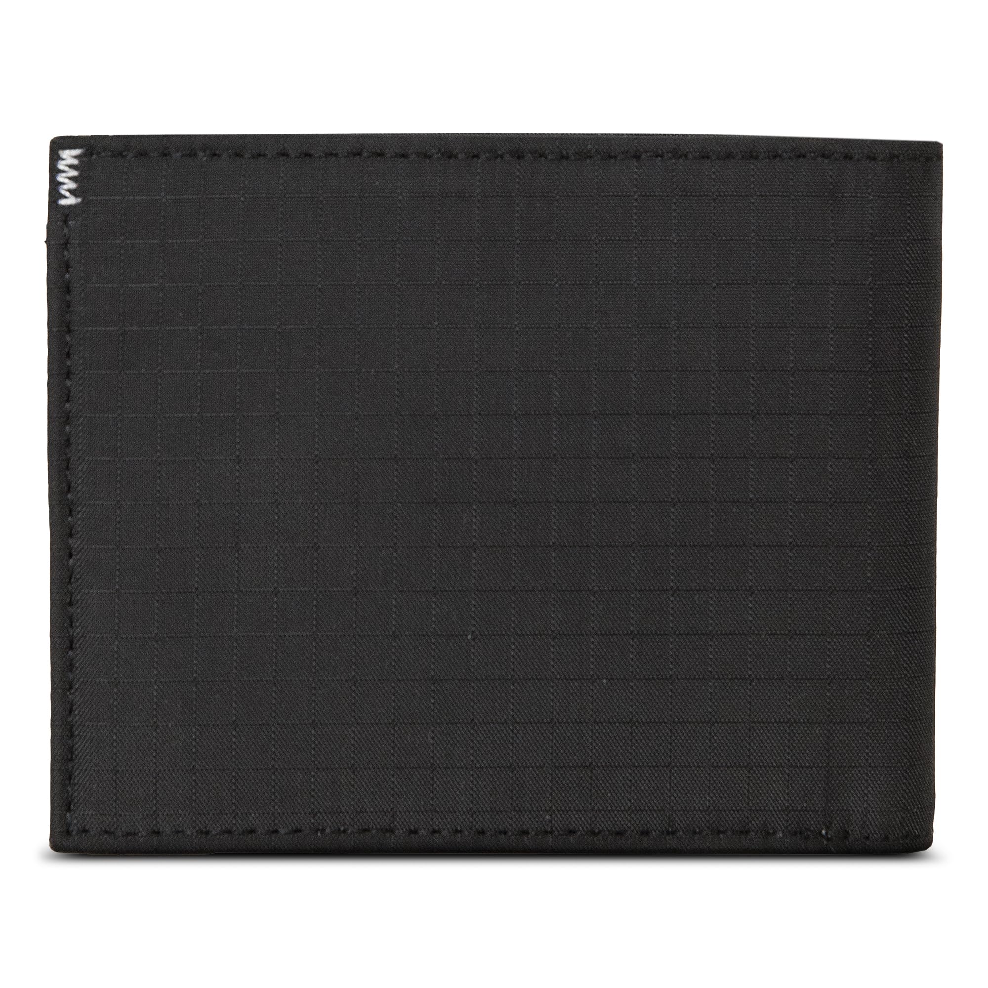 Eddie Bauer Men Signature Bifold Passcase Wallet (Available in Cotton Canvas, Ripstop Nylon-Black, One Size