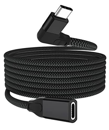 Itramax Right-Angle USB C Extension Cable 6.6FT,Type-C 3.1 Gen2(10Gbps) Male to Female Extender,90-Degree/L-Shape USBC Thunderbolt 3 Cord for MacBook,Mac,iPad Pro/Air 4/Mini 6,iPhone Steam Deck,14