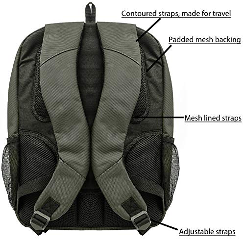Green Laptop Backpack 15-inch Anti-Theft Made for Lenovo IdeaPad, ThinkPad, ChromeBook, Legion, ThinkBook, Creator, Yoga