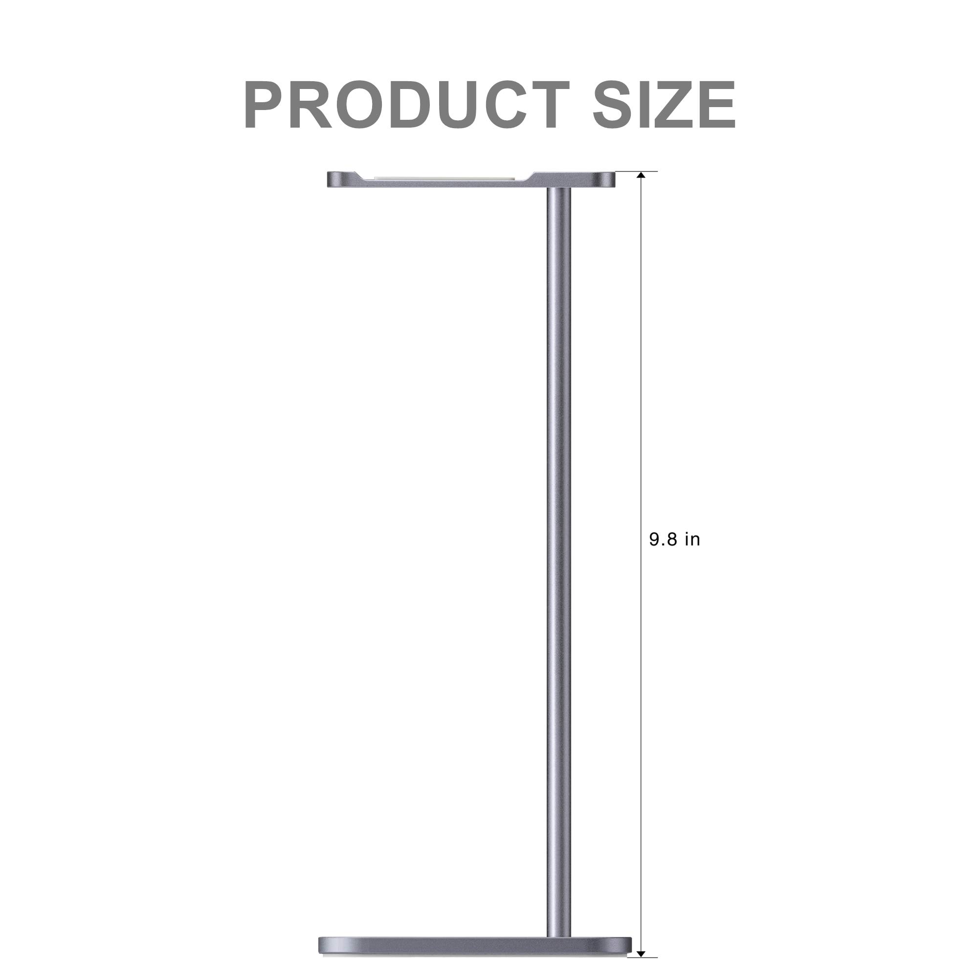MHQJRH Aluminum Headphones Stand Holder, Suitable for Headphone Display Stands of All Gaming headsets and Wireless Headset Sizes (Space Gray)