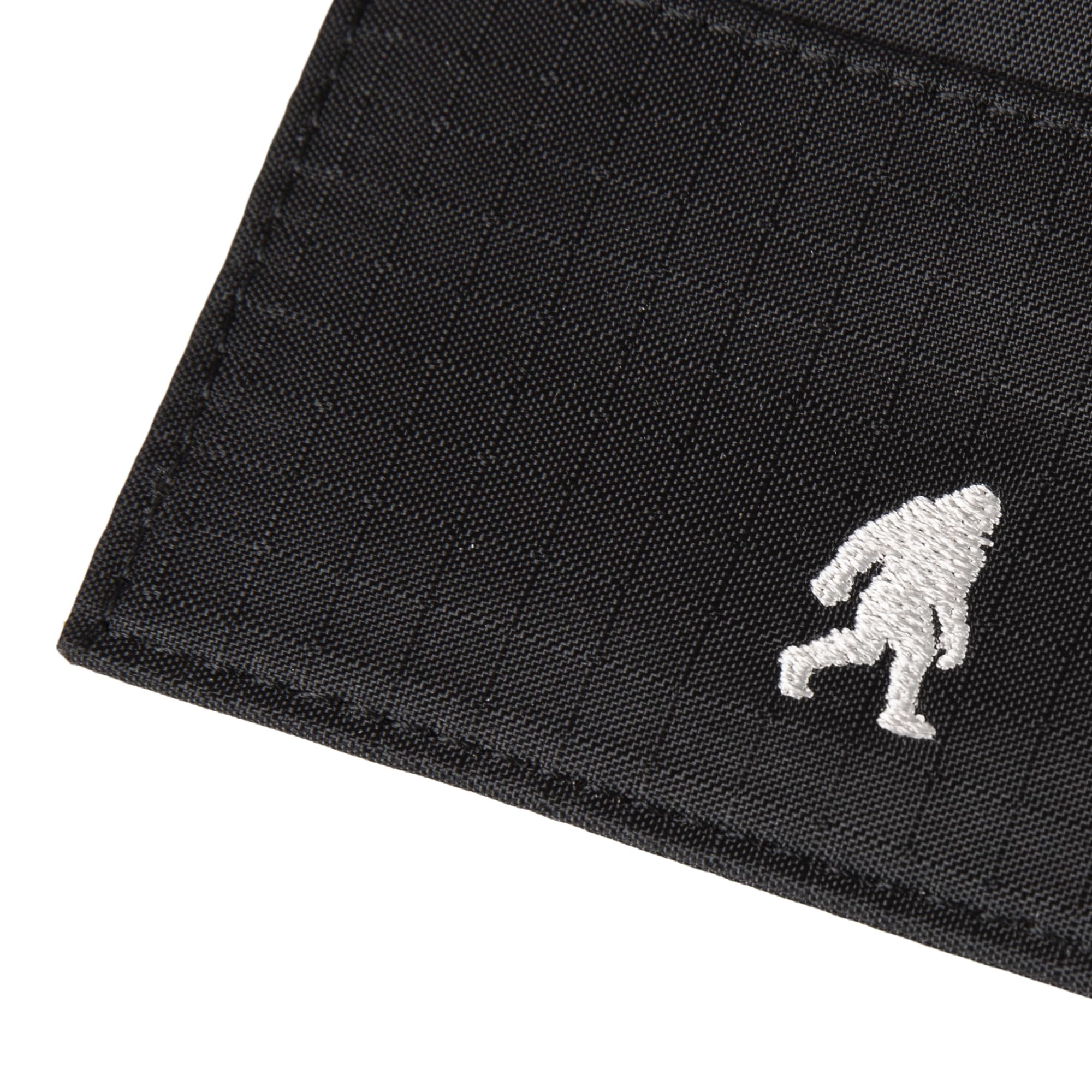 Eddie Bauer Men Signature Bifold Passcase Wallet (Available in Cotton Canvas, Ripstop Nylon-Black, One Size