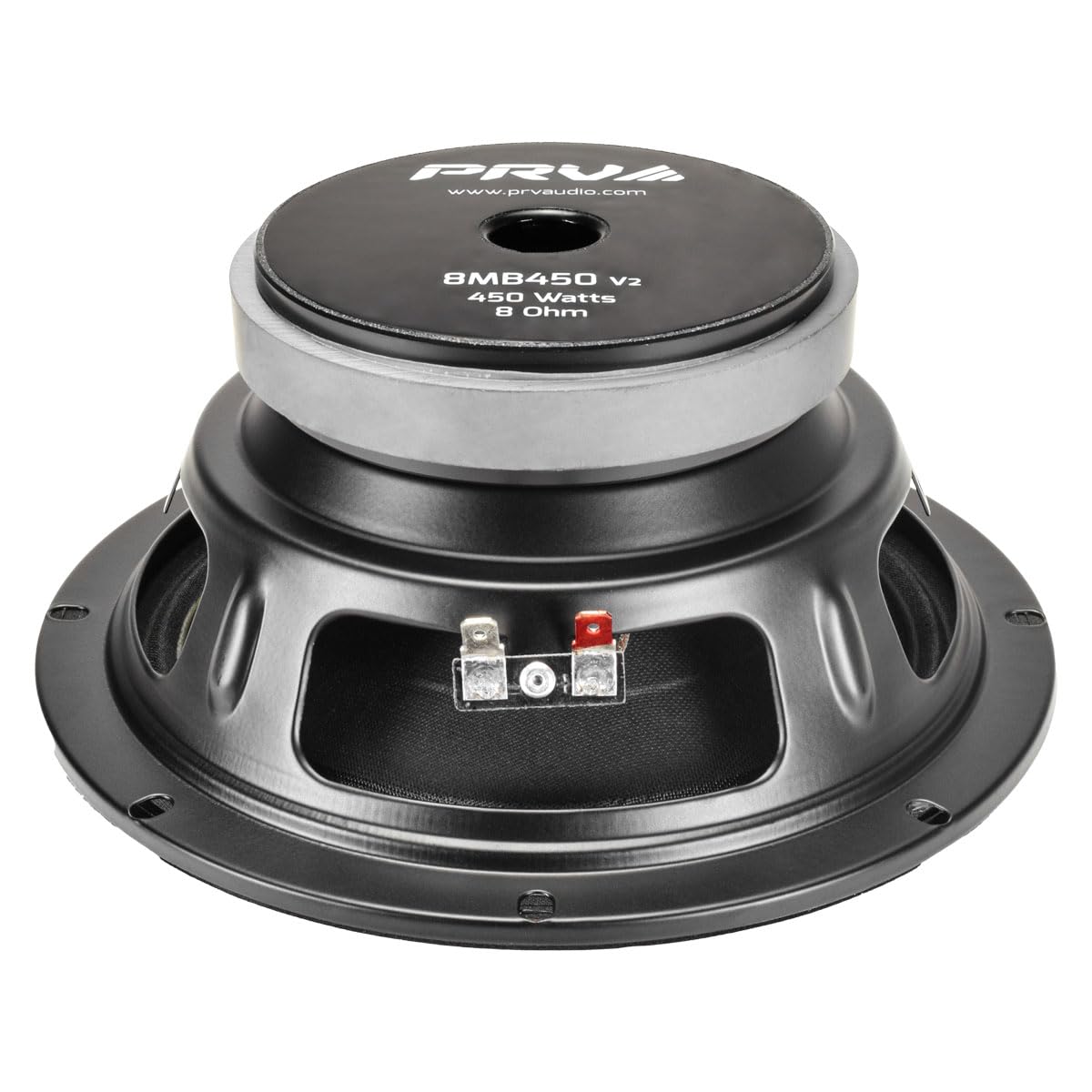 PRV AUDIO 8 Inch Midbass Speaker 8MB450 v2, 450 Watts, 8 Ohm, 2 in Voice Coil, Pro Audio Loudspeaker (Single)