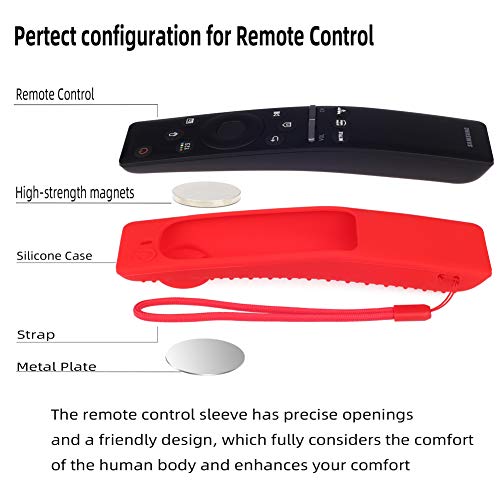 Silicone Protecitve Case Cover for Samsung Smart TV Remote Control BN59 Series, with Magnet Anti-Lost Shockproof Soft Anti Slip Samsung Remote Control Cover(Luminus Green)