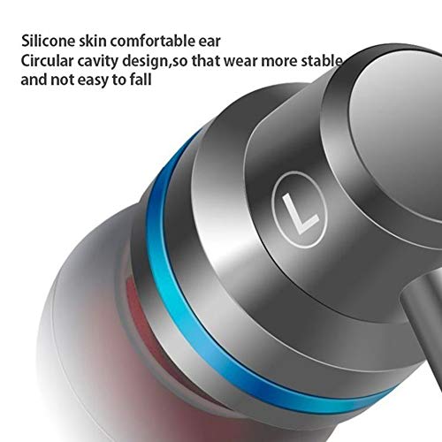Gilroy Wired Headphones Earphones with Microphone and Volume Control Stereo Heavy Bass Sport in Ear Earbuds for Smart Phone Tablet Laptop Red