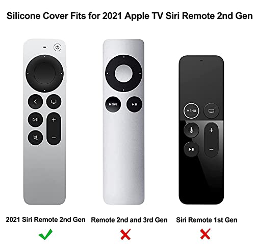Remote Case for Apple TV 4K Siri Remote 2021 2022 - Auswaur Silicone Protective Remote Cover Case Compatible with Apple TV 4K / HD Siri Remote 2021 2022 Controller (2nd Gen/3rd Gen) - Orange