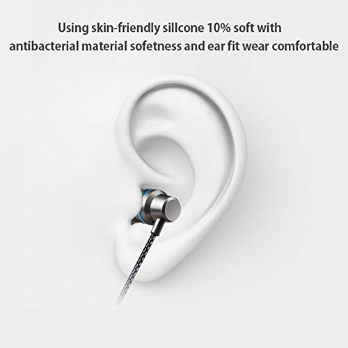Gilroy Wired Headphones Earphones with Microphone and Volume Control Stereo Heavy Bass Sport in Ear Earbuds for Smart Phone Tablet Laptop Red