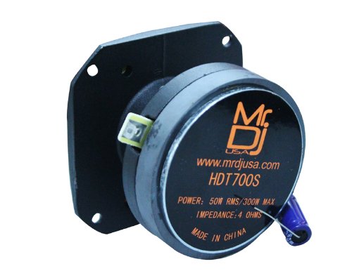 Mr. Dj HDT700S 3.5-Inch Titanium Bullet High Compression Tweeter with 10 Ounce Ferrite Magnet (Chrome)