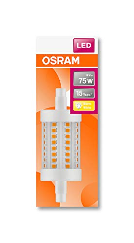 OSRAM LED Star LINE R7s / LED Tube: R7s, 8 W, 75 W Replacement for, Clear, Warm White, 2700 K, / Pack of 10