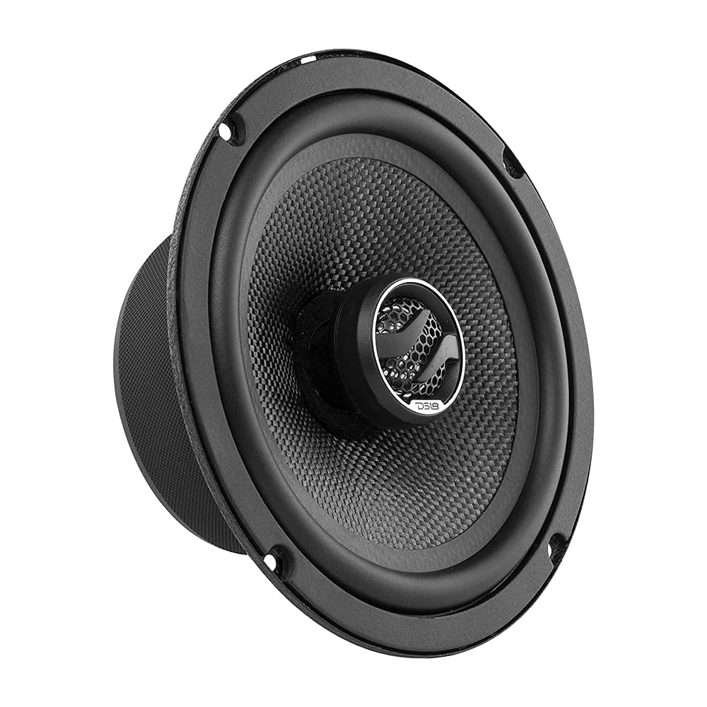 DS18 ZXI-654 6.5" Car Audio Coaxial Car Speakers with Built in Neodymium Tweeter and Kevlar Cone 2 Way 240 Watts Max 4 Ohm - Car Stereo Sound System with Removable Grill (2 Speakers)