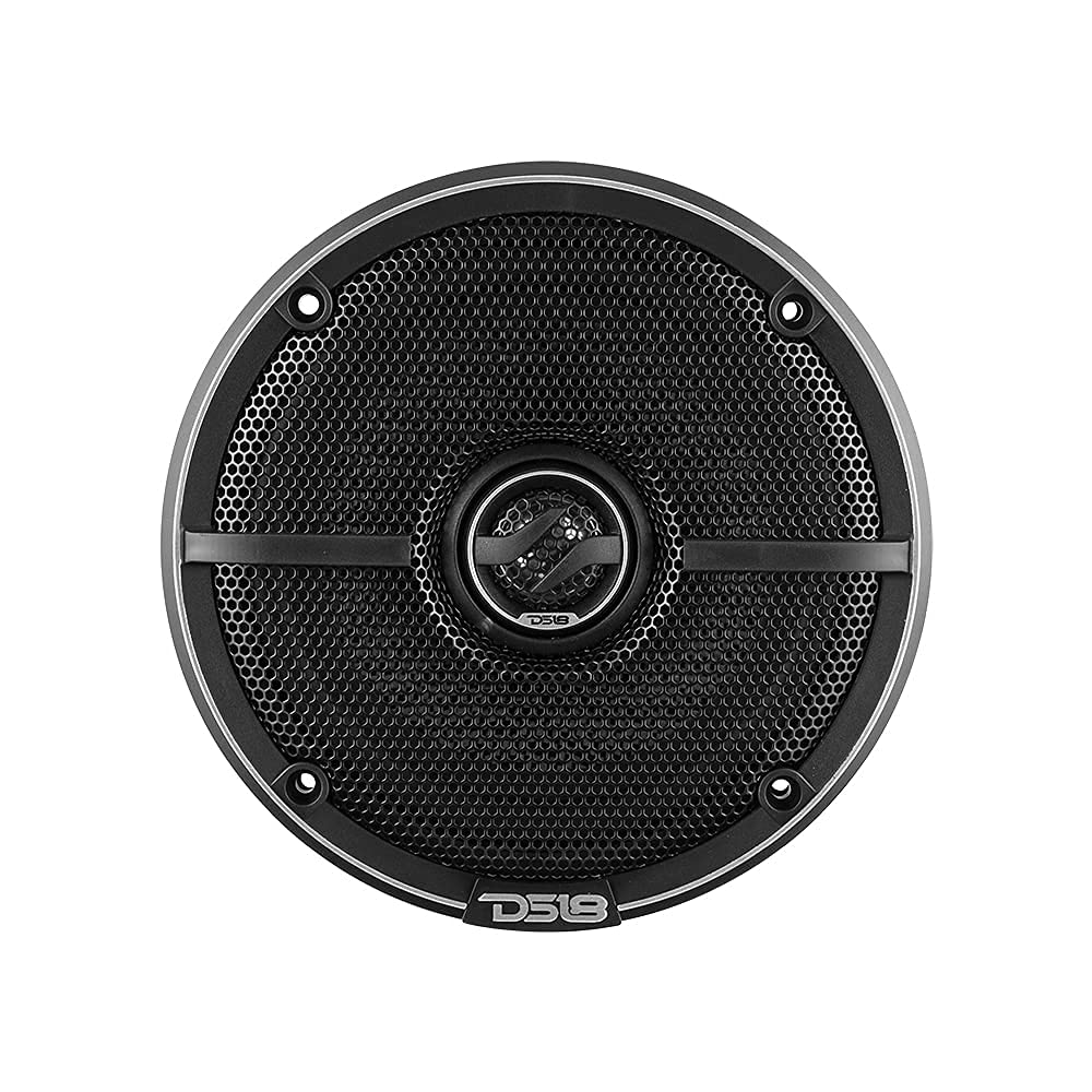 DS18 ZXI-654 6.5" Car Audio Coaxial Car Speakers with Built in Neodymium Tweeter and Kevlar Cone 2 Way 240 Watts Max 4 Ohm - Car Stereo Sound System with Removable Grill (2 Speakers)