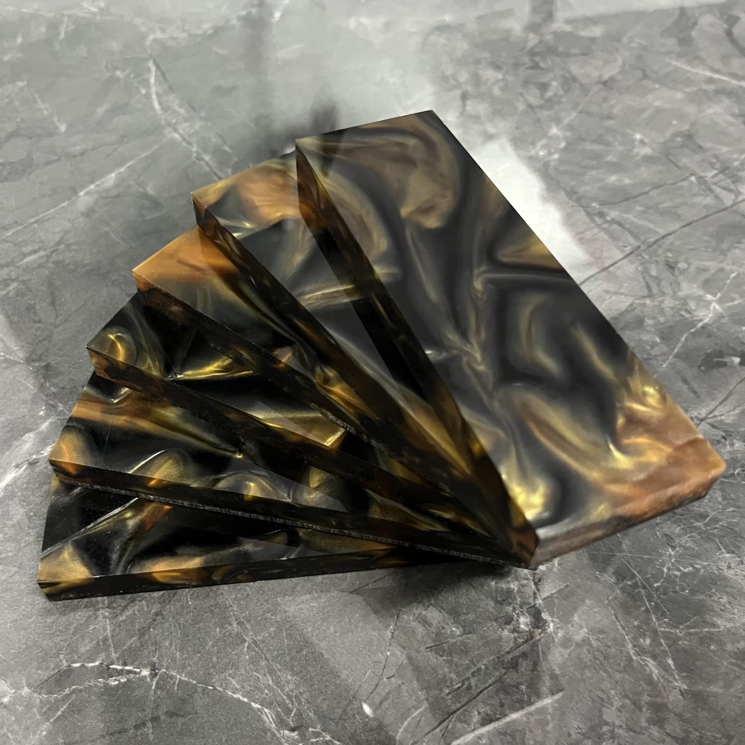2 Pack Tool knife & Gun Handle DIY Handmade Decoration Sculpting Acrylic Resin Sheet(amber)