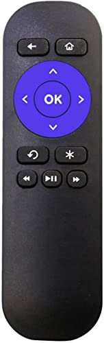 Smartby Replacement Remote Control Compatible with Roku Models Roku 1 (Lt, Hd); Roku 2 (Xd, Xs); Roku 3 (Do NOT Support Roku Streaming Stick, Hdmi Stick and Game) Function 100% Same As Original