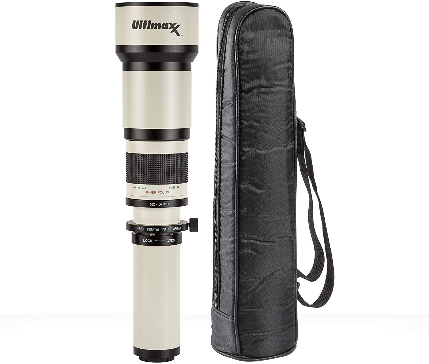 Ultimaxx 650-1300mm Manual Zoom Lens Deluxe Bundle for Canon EOS 90D,80D, 77D, 70D, 60D, 60Da, 50D, 7D, T7i, T7s, T7, T6s, T6i, T6, T5i, T5, SL1, SL2 and SL3 Digital SLR Cameras