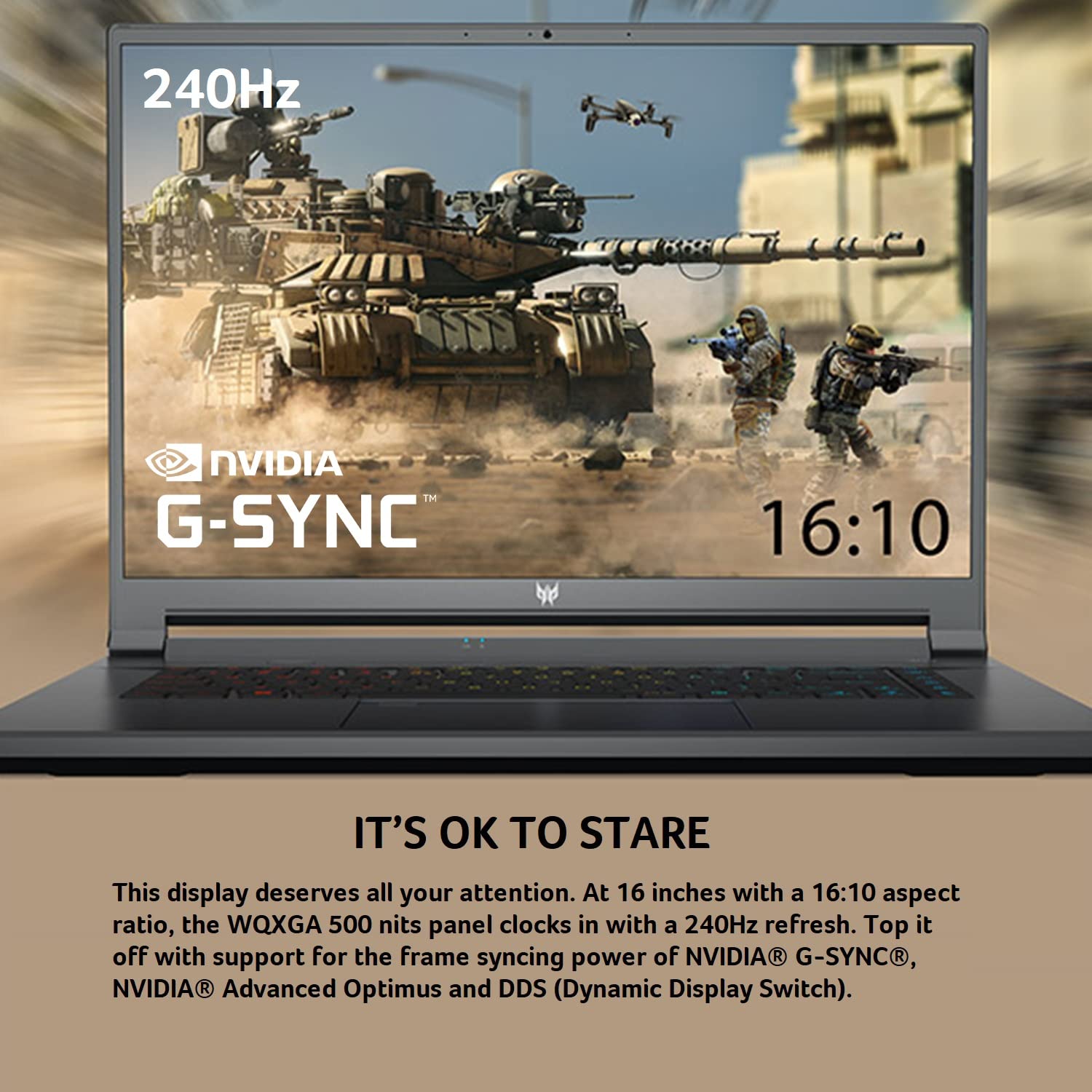 Acer Predator Triton 500 SE Gaming/Creator Laptop | 12th Gen Intel i7-12700H | GeForce RTX 3070 Ti | 16" WQXGA 240Hz G-SYNC Display | 16GB LPDDR5 | 1TB Gen 4x4 SSD | Killer Wi-Fi 6E | PT516-52s-73YD