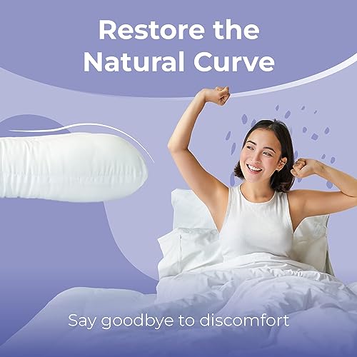 Jestik Oval Center Cervical Pillows: Neck & Cervical Orthopedic Pillows for Back and Side Sleepers - Posture Pillow with Ergonomic Oval Center for Shoulder, Back, and Neck Pain Relief (Petite)