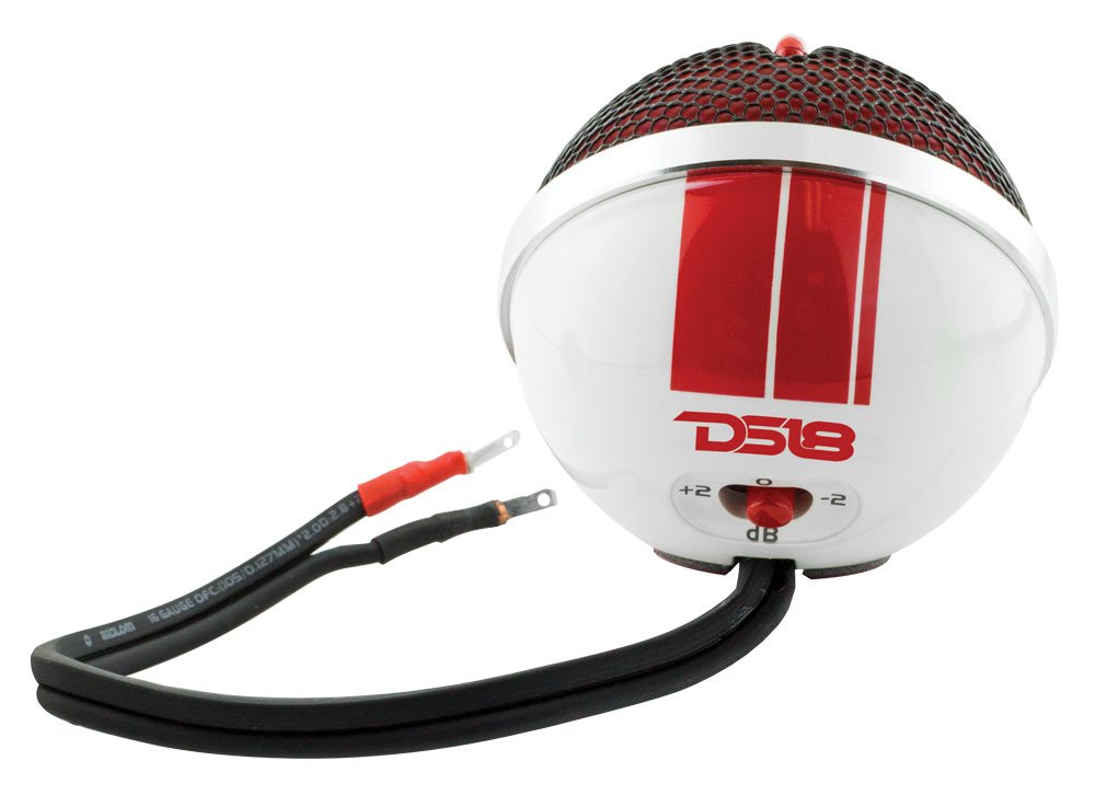 DS18 SQTW Tweeter 1.10-Inch 120 WATTS Max Silk Dome Neodymium Tweeter Sound Quality with 3M VHB Mounting Tape, Built-in Attenuation Switch (+2/0/-2) - Set of 2 (Black & Red)