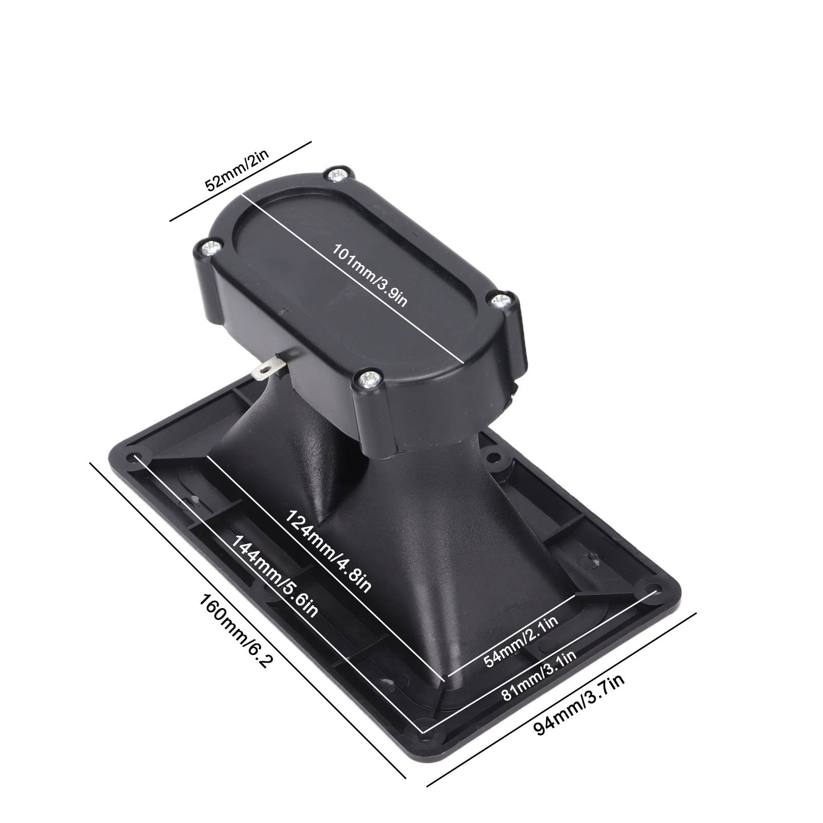 Estink 3-20KHz Wide Dispersion Horn Tweeter, Dual Drive Ceramic High Sensitivity Piezoelectric Speaker, Piezoelectric Speaker Buzzer Treble for Home Subwoofer Stage Loudspeaker DJ Speaker