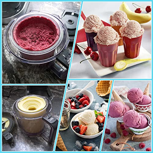 FIRJOY 16 oz. Containers | Extra Replacement Pints and Lids - Compatible with Ninja Creami NC301 NC300 NC299AMZ Series ONLY (4 Pack - Purple, Pink, Green, Yellow)